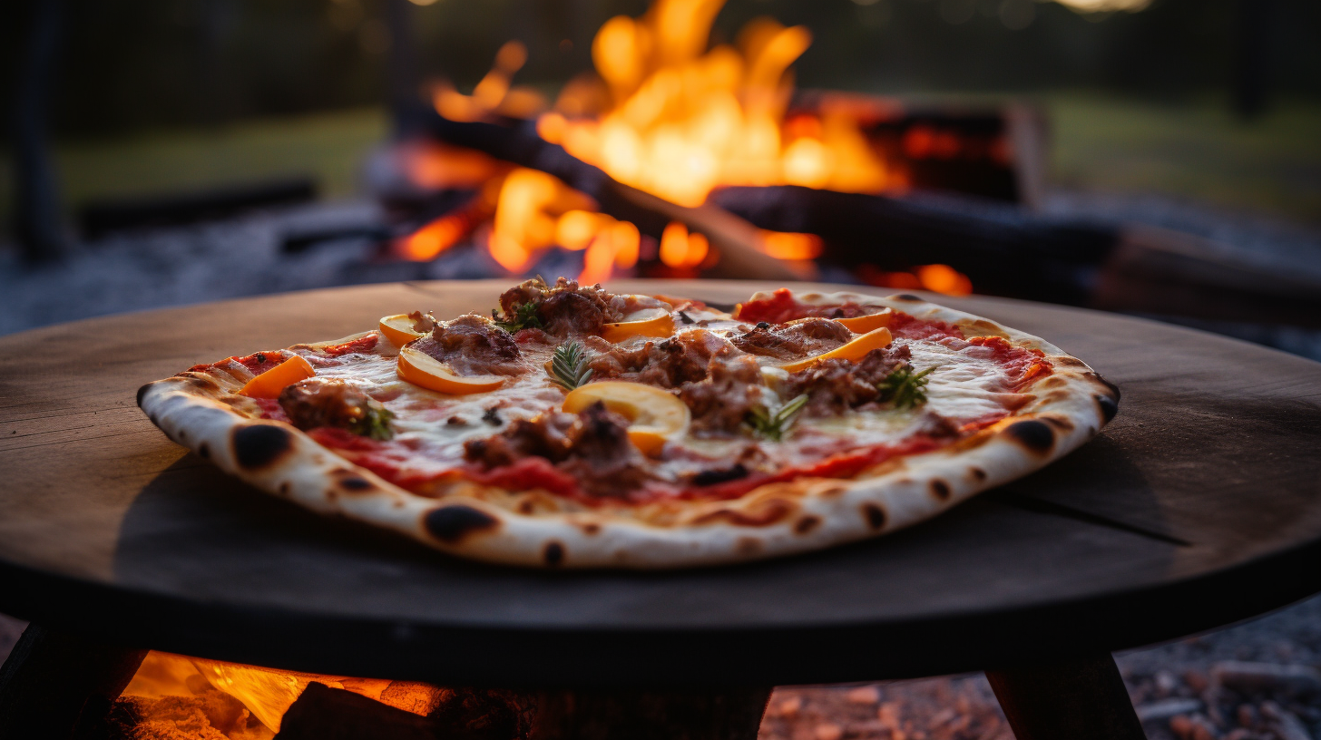 Pizza on the Weber Q BBQ Grill - Outcamp.com.au