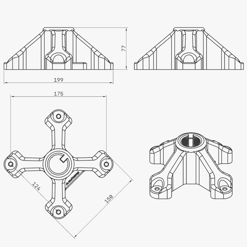 Starlink Gen 2 Caravan Roof Mount | No-Drill Adhesive | Outcamp ...
